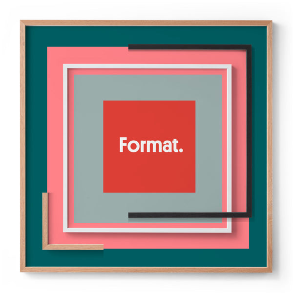 Natural Victorian Ash Frame with Border 635x900mm – Format Framing